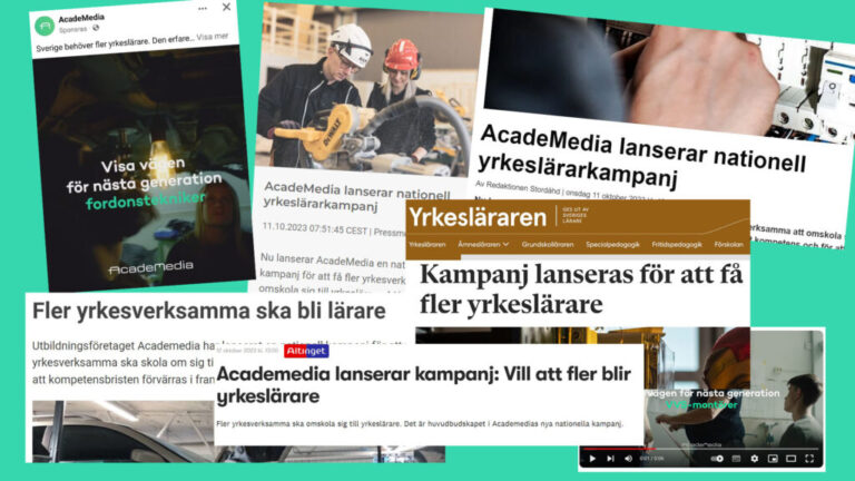 Rivstart för AcadeMedias yrkeslärarkampanj - AcadeMedia medarbetarwebb